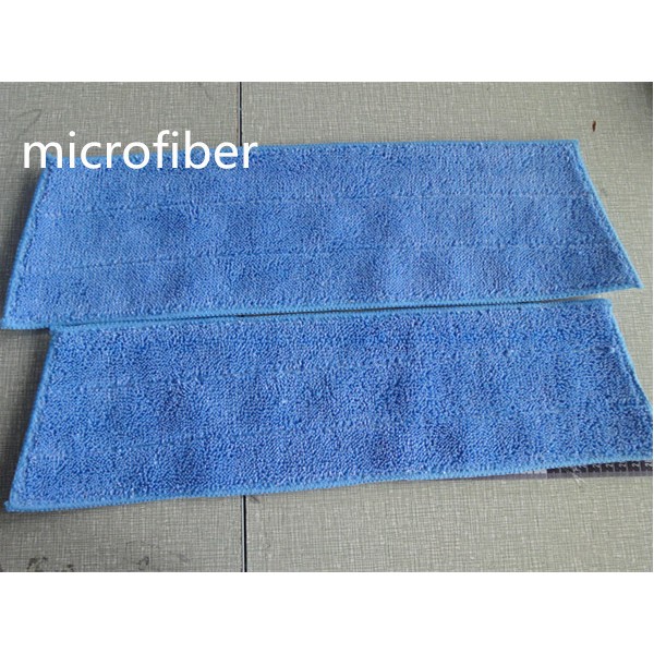 Quality Microfiber Blue 13*41/47cm Weft 480gsm Twisted Trapezoid Absorbent Wet Mop Pads for sale