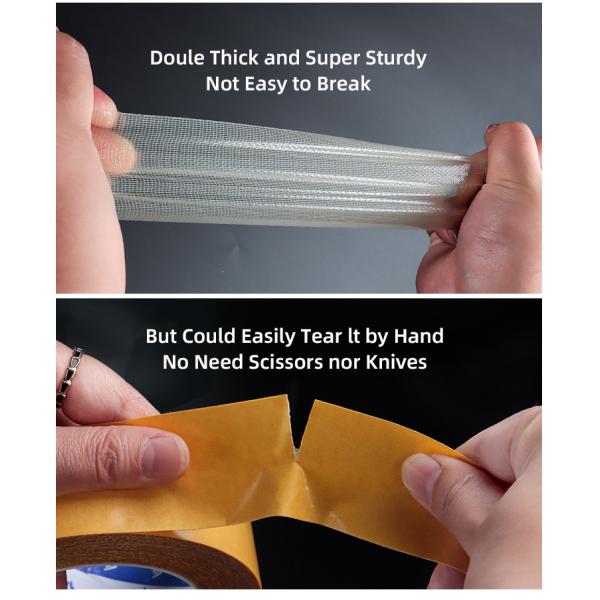 Quality Fixing Carpet Fabric Cloth Tape With Rubber Adhesive Heavy Duty Mesh Double Side for sale