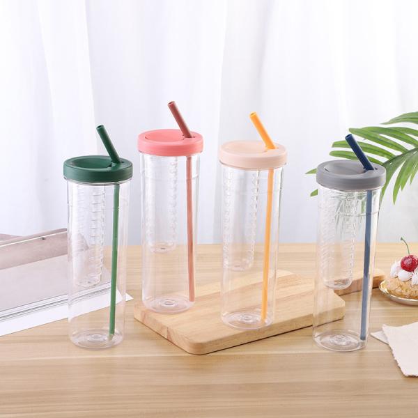 Quality Outdoor Sports Must-Have Food Grade Plastic Water Bottle with Straw Straps and More for sale