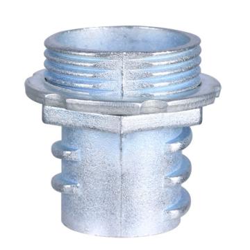 Zinc Die Casting Flexible Conduit Fittings Screw In Flex Connectors Polished