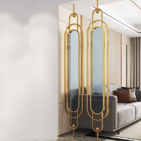 Quality Stained Glass Room Divider Screen Decorative Metalwork Hanging Partition for sale