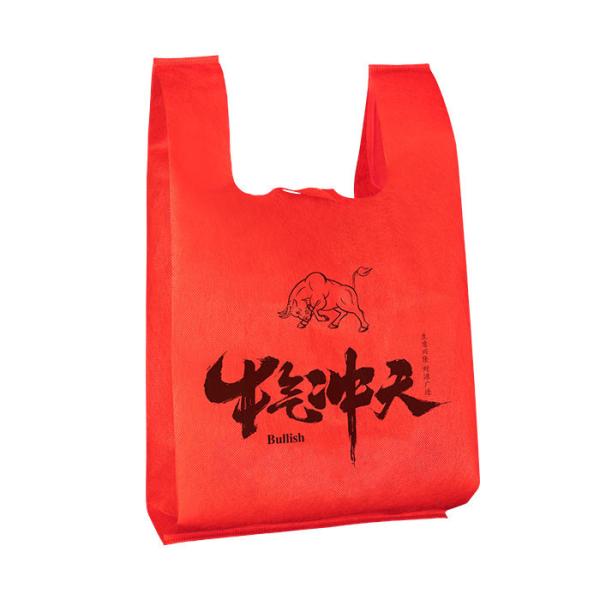 Quality Supermarket PP Non Woven Grocery Bags 70 Gsm Eco Friendly for sale