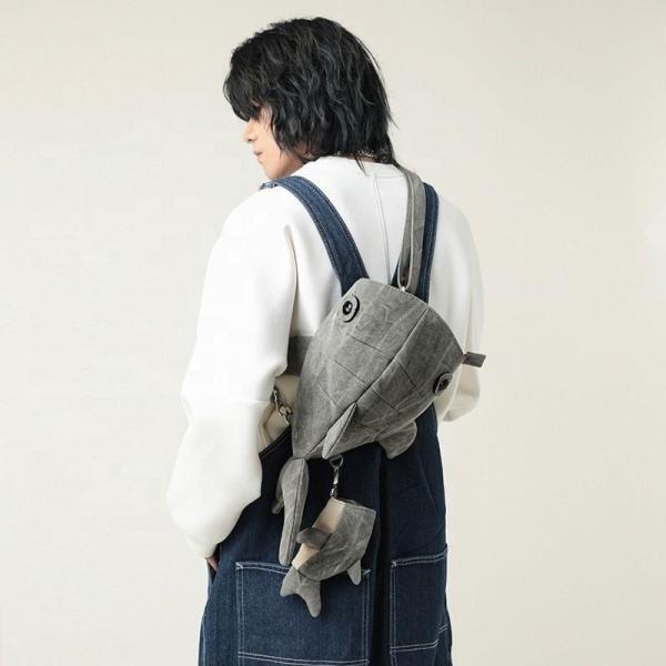 Quality Customized Logo Cute Messenger Bag Funny Canvas Whale Bag All Seasons for sale