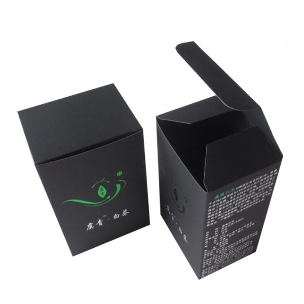 Quality Recyclable Tea Paper Packaging Box Paper Cardboard Silver Stamping for sale