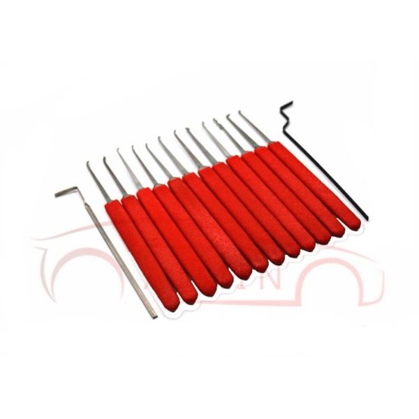 Quality 12pcs Lock Pick Kit Durable Stainless Steel Handle For Easy Lock Core Manipulati for sale