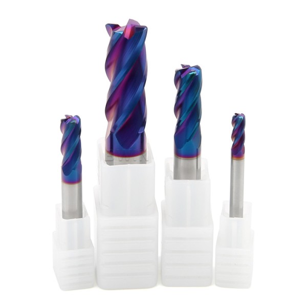 Quality HRC65 Solid Carbided Corner Radius End Mills R6 4 Flutes Tungsten Milling Cutter for sale