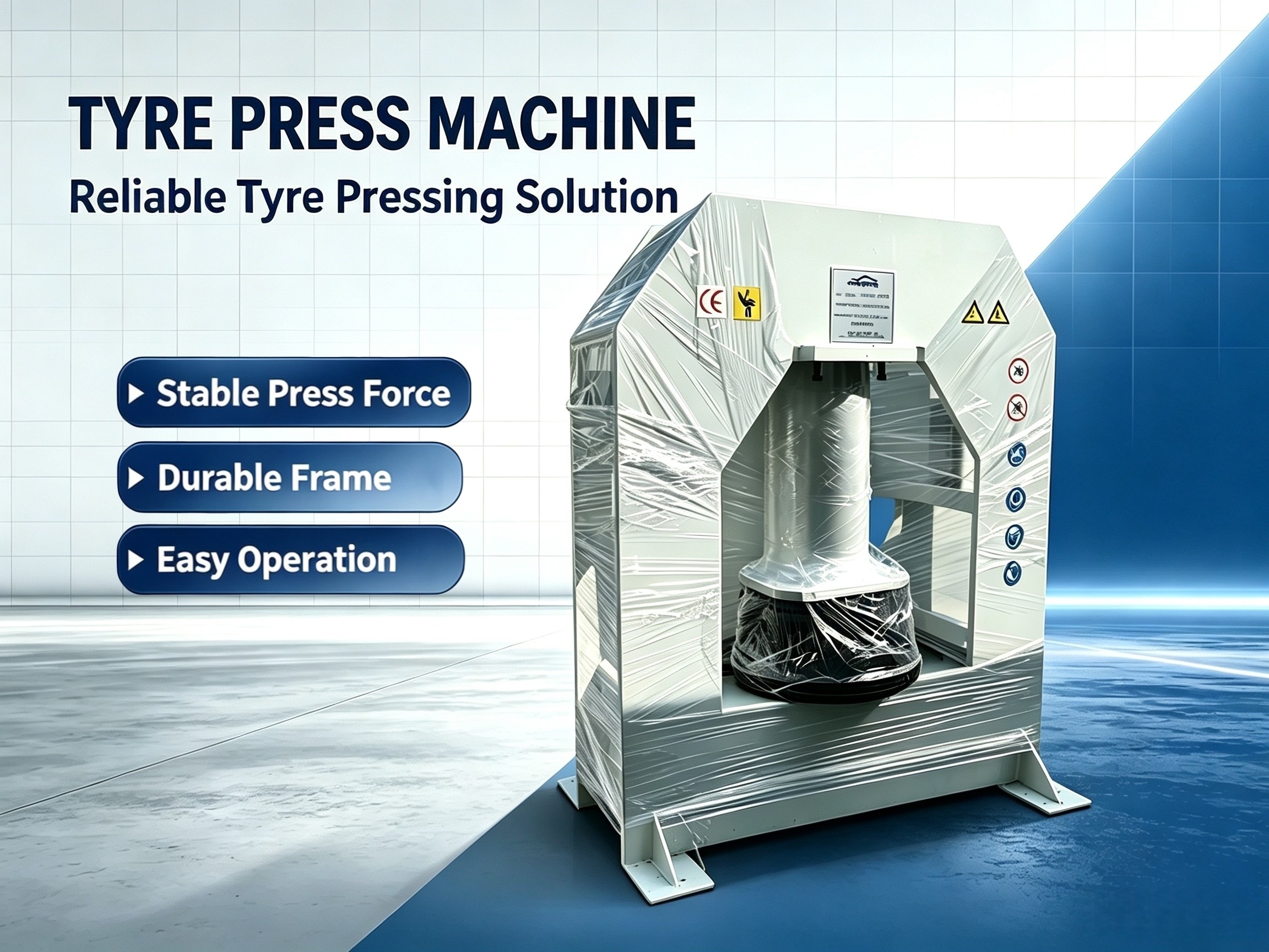 Quality TP 250 Industrial Forklift Solid Tire Tyre Hydraulic Press for sale