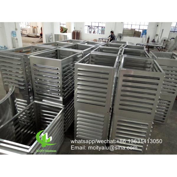 Quality 2.5mm Thickness Powder Coated Aluminum AC Cover with Custom Patterns for Facade Decoration for sale