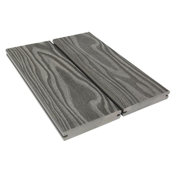 Quality 3D Wood Grain Recycled Solid Composite Decking No Splinter Blue Gray for sale