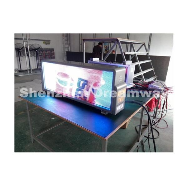 Quality 5 mm Pixel Pitch LED Taxi Top Advertising with 3G / WIFI / USB Control for sale