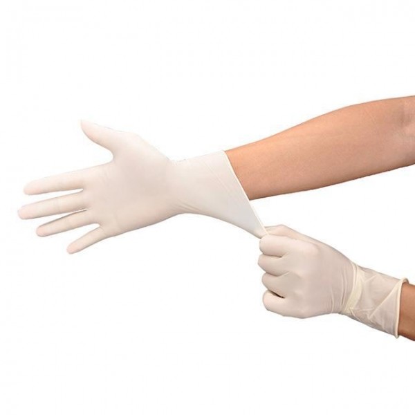 Quality 12X24CM Powder Free Disposable Medical Latex Gloves With All Certification for sale