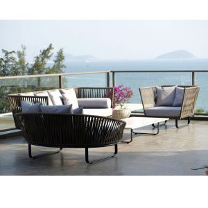 Quality Modern Outdoor Patio Garden Sofa Sets 4PCS Garden Patio Furniture Sectionals for sale