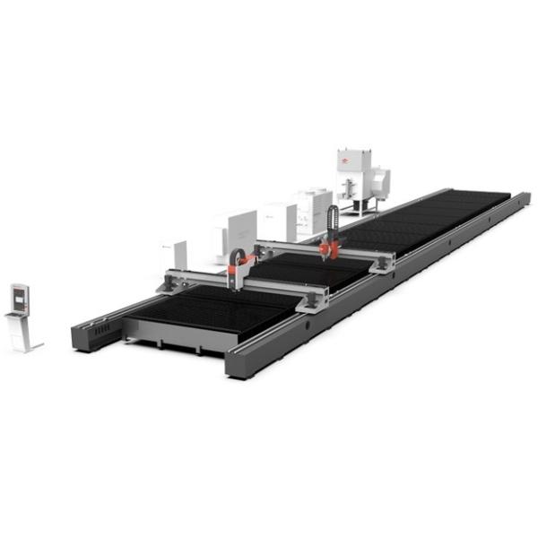 Quality Large Size Metal Fiber Laser Cutting Machine No Deformation Gantry Type for sale
