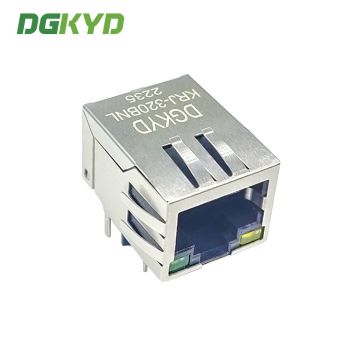 Quality Metal shield right angle 1000 base RJ45 modular jack with magnetic transformer for sale