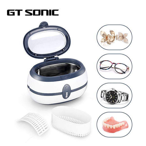 Quality Waterproof PCB Ultrasonic Jewelry Cleaner , 600ml Nail Cleaning Machine 40kHz for sale