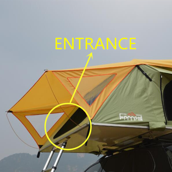 Quality Off Road Soft Shell Roof Top Tent with Skylight and Window Area 2.4 Square for sale