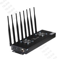 Quality Alluminum Alloy Rf Signal Jammer , 8 Antenna Military Gps Jammer Device for sale