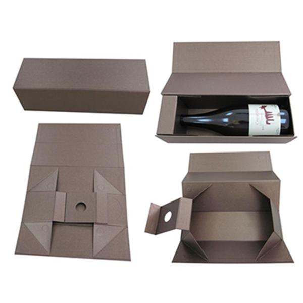 Quality Collapsible / Foldable Paper Gift Box C1S Paper Wine Boxes for sale