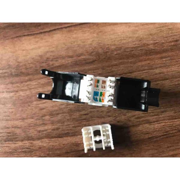 Quality Gold Plating RJ45 Keystone Jack Cat6A UTP 180 Degree Tool Free Outlet for sale