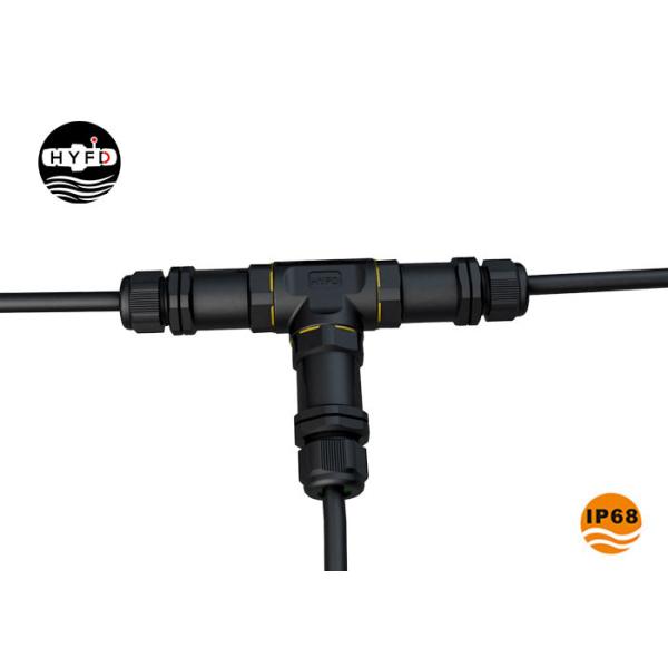 Quality T Shape 12.5mm 3 Way Waterproof Electrical Connectors for sale