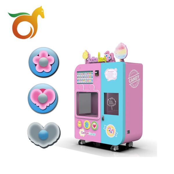 Quality 24 Hours Working Robot Cotton Candy Vending Machine 700W-2500W for sale
