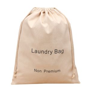 Quality Heavy Duty Cotton Drawstring 28x40cm 210D Canvas Hanging Hamper for sale
