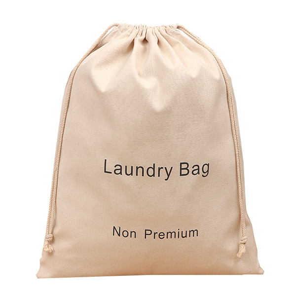 Quality Heavy Duty Cotton Drawstring 28x40cm 210D Canvas Hanging Hamper for sale