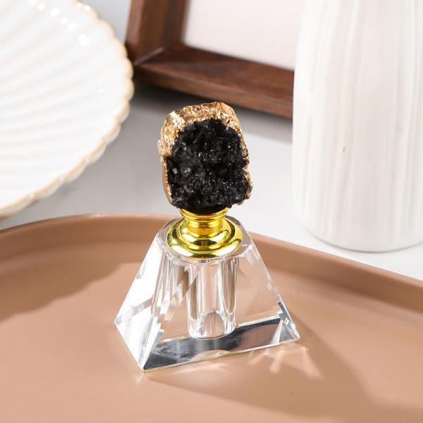 Quality 6ml Transparent Quartz Crystal Perfume Oil Bottle for sale