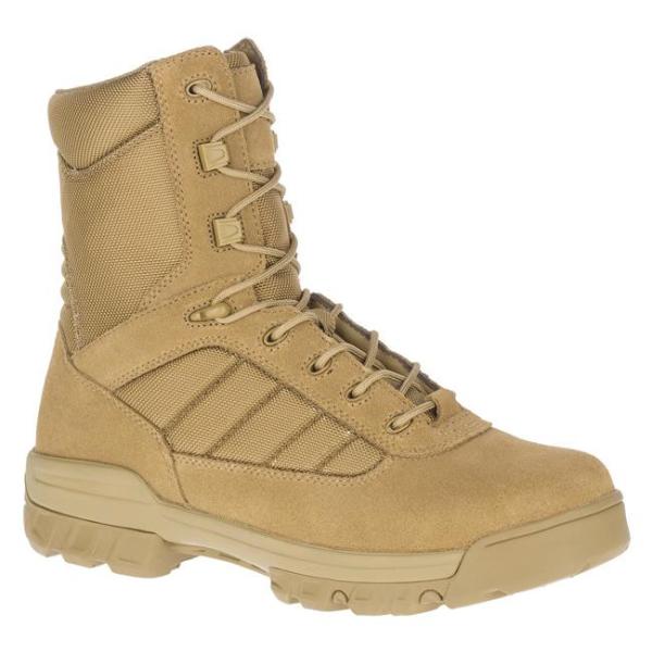 Quality YKK Zipper Military Combat Boots Tan Tactical Boots Slip Resistant for sale