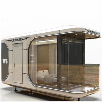 Quality Tempered Glass Movable Prefabricated Tiny Space Capsule House for Customized for sale