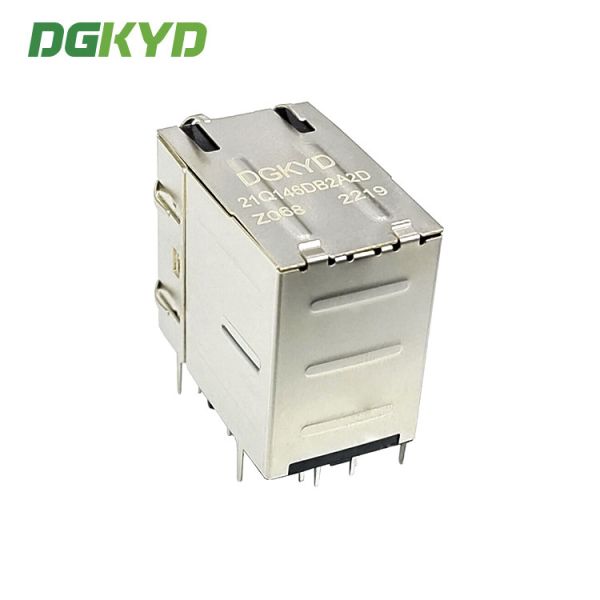 Quality DGKYD21Q146DB2A2DZ068 10/100/1000 Base-T Connector 10P8C RJ45 Modular Jack for sale
