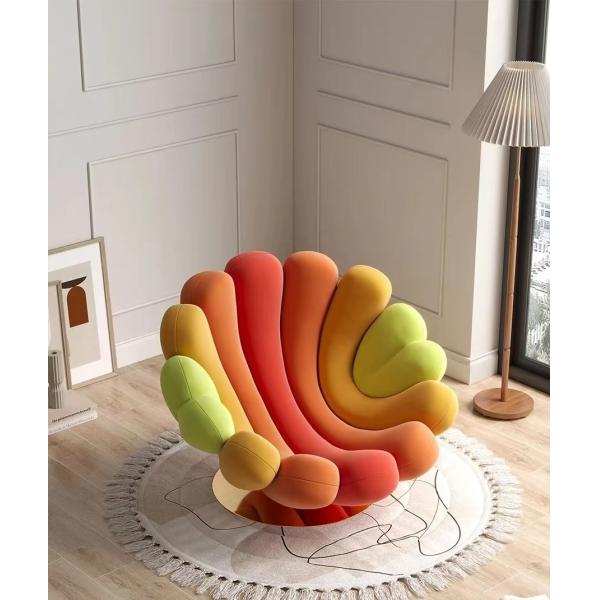 Quality Velvet Leisure Sofa Chair Fabric Living Room Chaise Longue Customized for sale