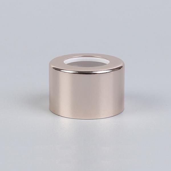 Quality 28/410 Disc Top Cap Glass Aluminium Diffuser Caps Lids With Liner for sale