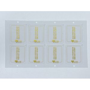 Quality Custom Printed Transparent PET Screen Protective Film with Gold Chinese Text, 8 for sale