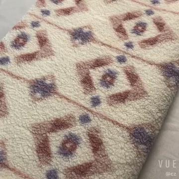 Quality 200gsm 150D 288F Stretch Velveteen Single Side Printed Geometric Pattern for sale