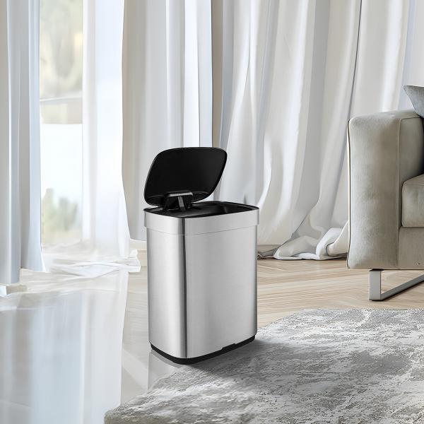 Quality Automatic Household Smart Sensor Trash Can Touchless Big Volume Stainless Steel for sale
