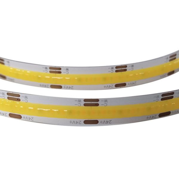Quality Low Voltage LED Strip Light 5m 24V Dual Color Temperature LED Strip COB for sale