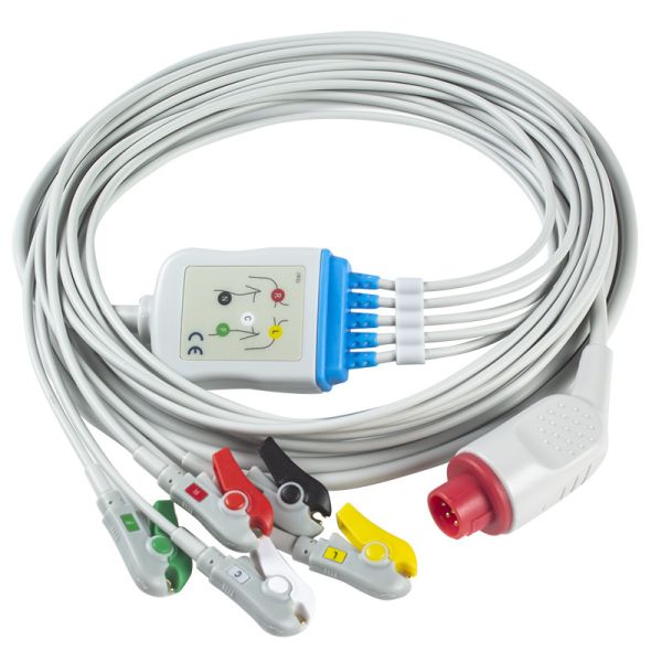 Quality Bionet BM3/5 ECG Cables And Leadwires 5 Lead IEC Clip 8Pin Connector ECG Cable for sale