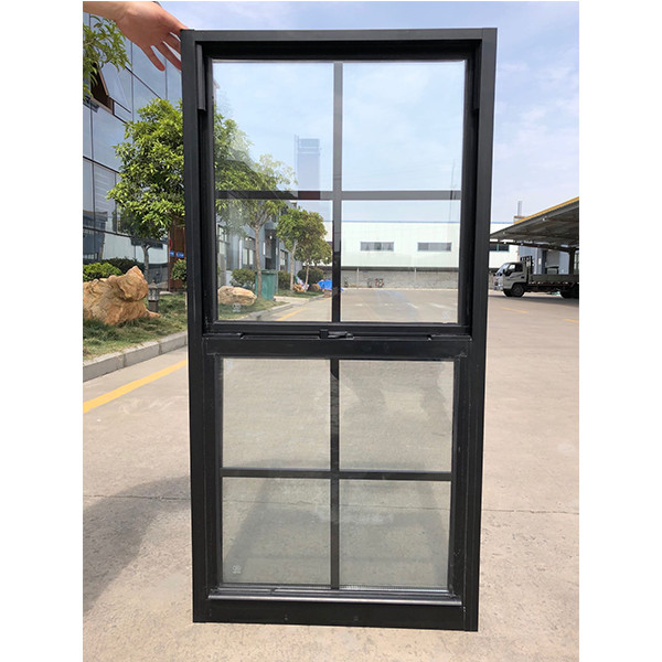 Quality Black Sash Hung Single Pane Vinyl Windows 58mm Aluminum Alloy for sale