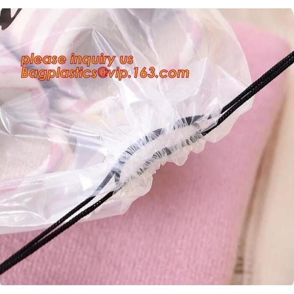 Quality Biodegradable Customized Logo Printed Poly Drawstring Hotel/Travel Laundry for sale