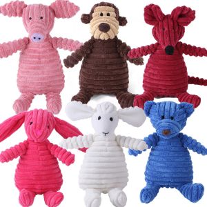 Quality Pet Toy for Indoor Play Corduroy Dog Toys Animal Shape Plush Squeaky Chew Bite for sale