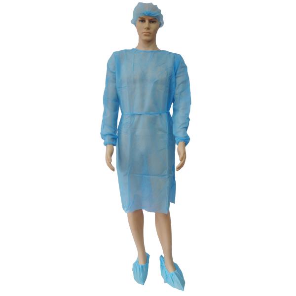 Quality Multiple Color Medical Isolation Gown Nonwoven PP Knitted Cuff for sale