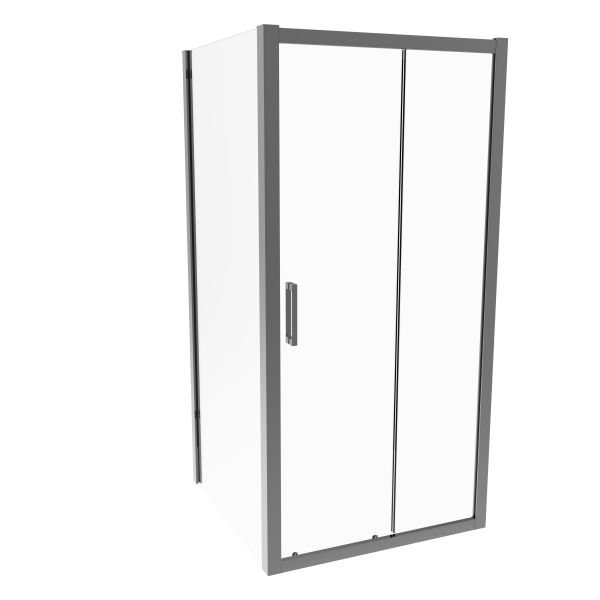 Quality Stainless Steel, Gun Gray Brushed , Sliding Door With Side Panel for sale