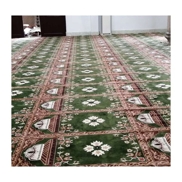 Quality Woven Muslim Wall to Wall Prayer Carpet Roll Printing Mosque Carpet for sale