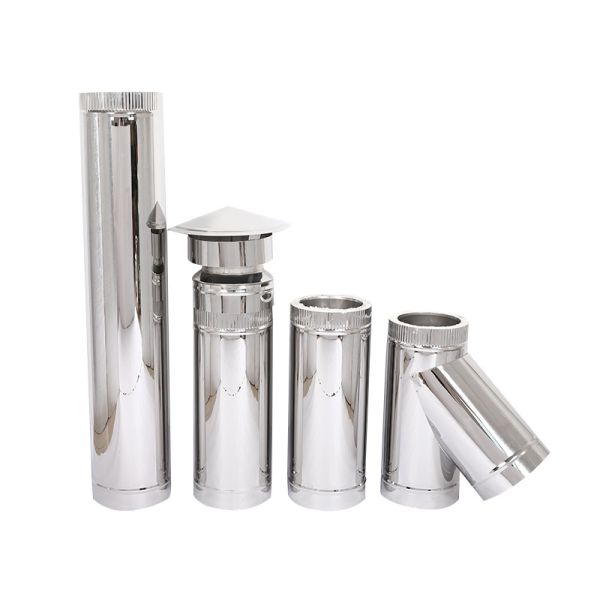 Quality Weatherproof 12 Double Wall Chimney Pipe Fully Sealed Components High Density for sale