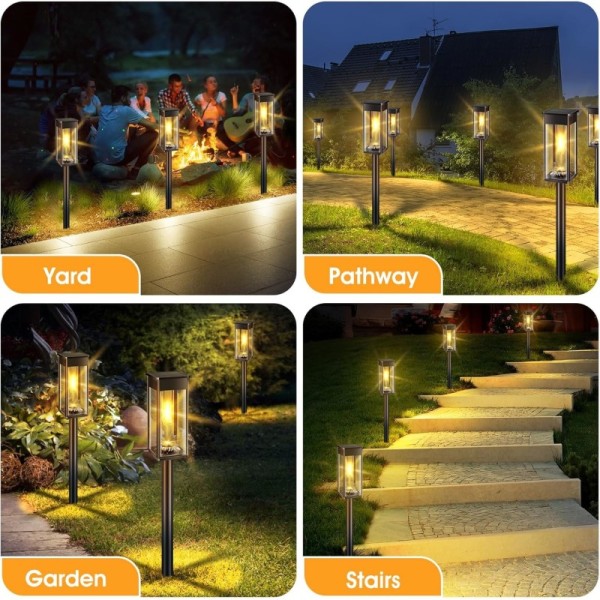 Quality Decorative Solar Path Lights 3000K Waterproof Solar Pathway Lights 3LM for sale