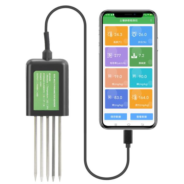 Quality 7-in-1 USB Soil Sensor Soil Tester Agriculture Soil EC PH NPK Nutrient Meter For for sale