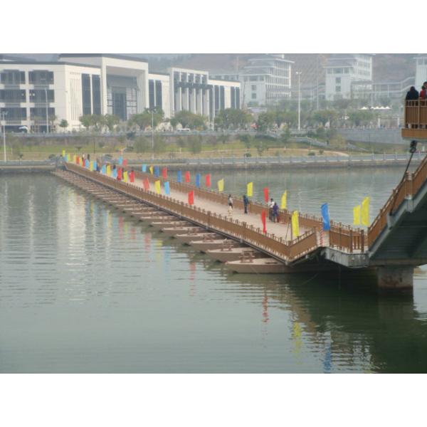 Quality Temporary Floating Pontoon Ribbon Bridge For Medium and Large Rivers for sale