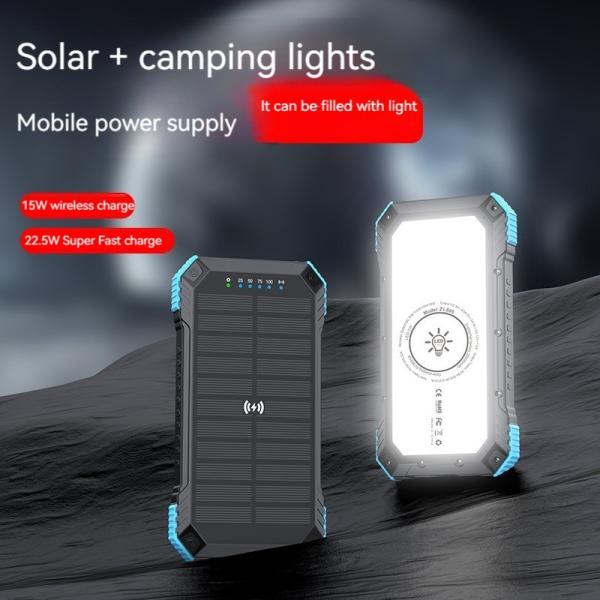 Quality Quick Charge Support Waterproof 20000mah Solar Panel Power Bank for Outdoor for sale