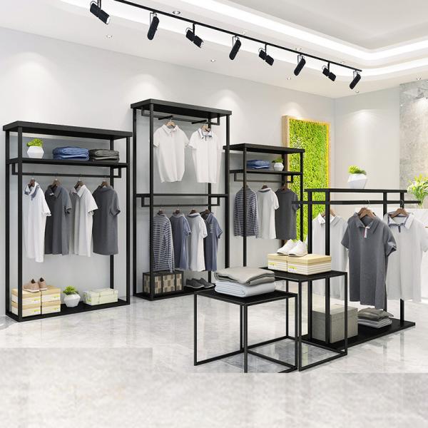 Quality Clothes Garment Display Rack Manufacturing Hanger Stand Retail For Shop Metal for sale